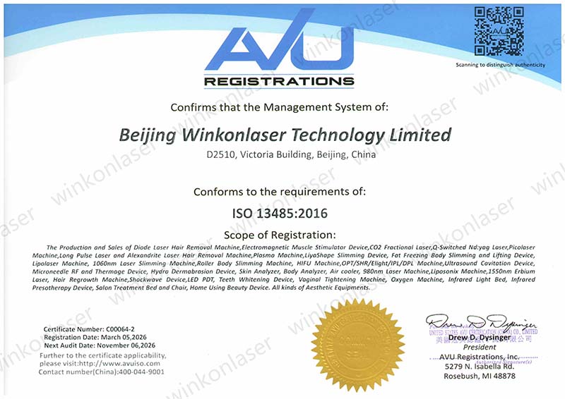 FDA, CE, ISO Certifications & Compliance | Winkonlaser